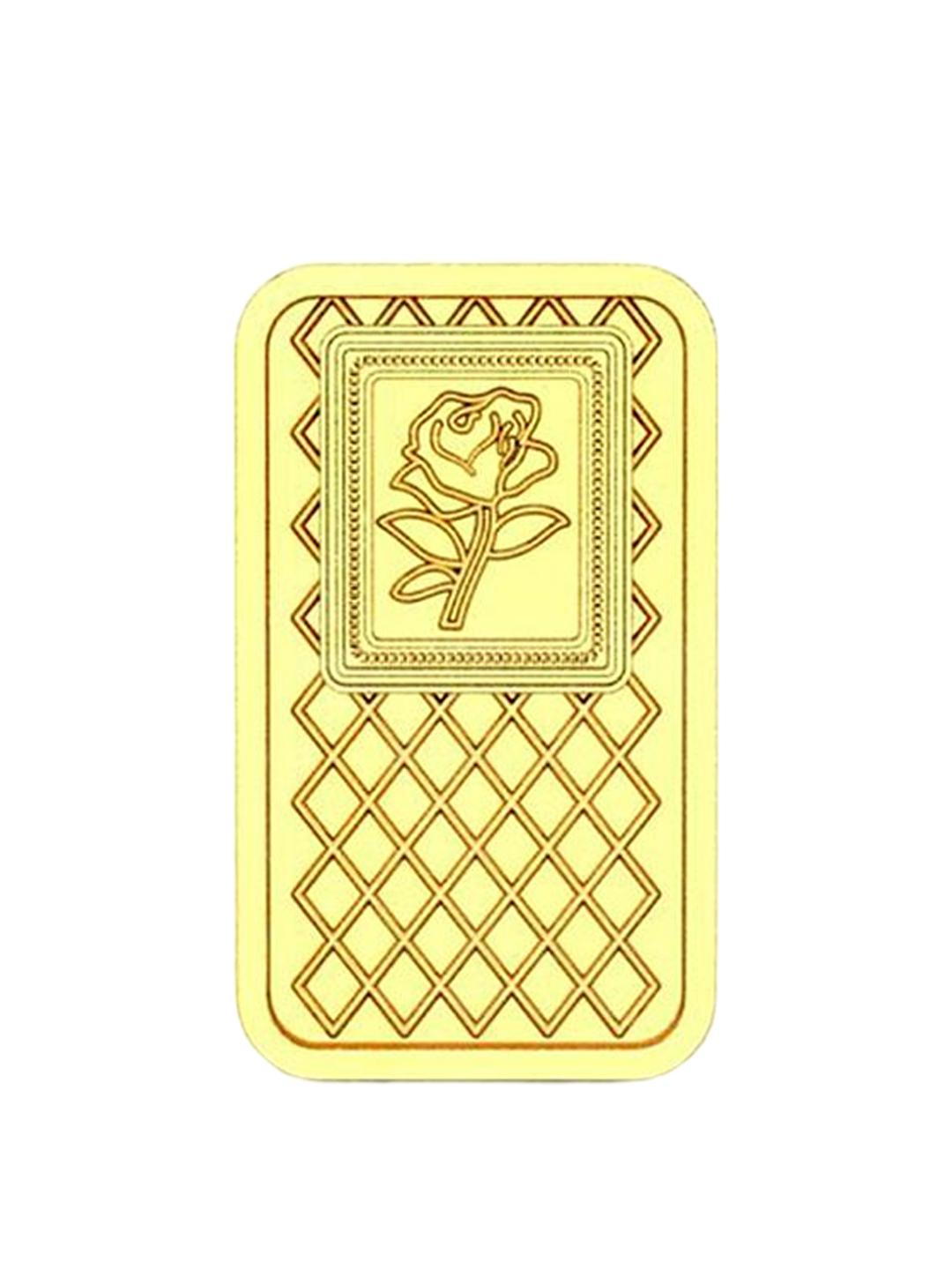 Buy CANDERE A KALYAN JEWELLERS COMPANY Floral 24KT Gold Bar 2 Gram ...