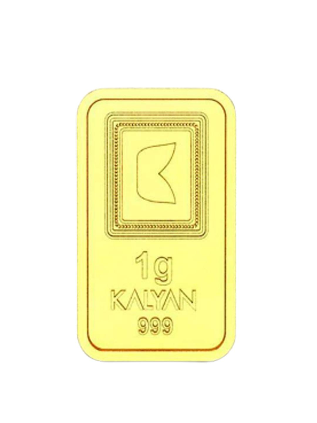 Buy CANDERE A KALYAN JEWELLERS COMPANY Floral 24KT Gold Bar 1 Gram ...