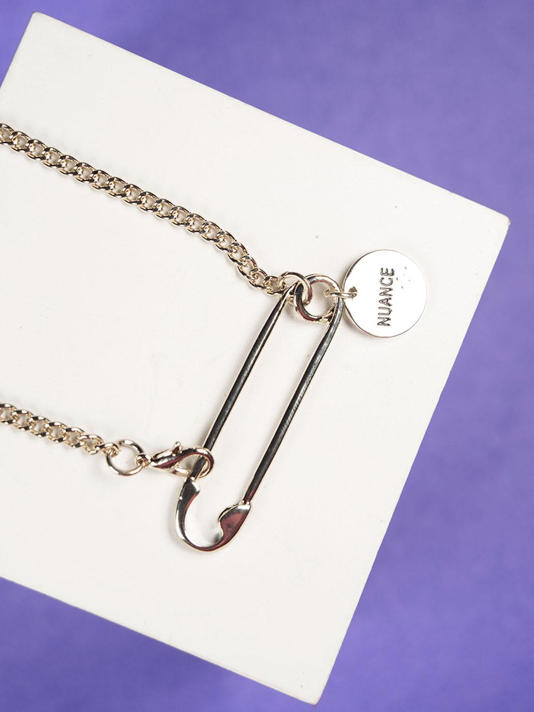 Buy SALTY Electroplated Punk Rock Safety Pin Necklace - Necklace And ...