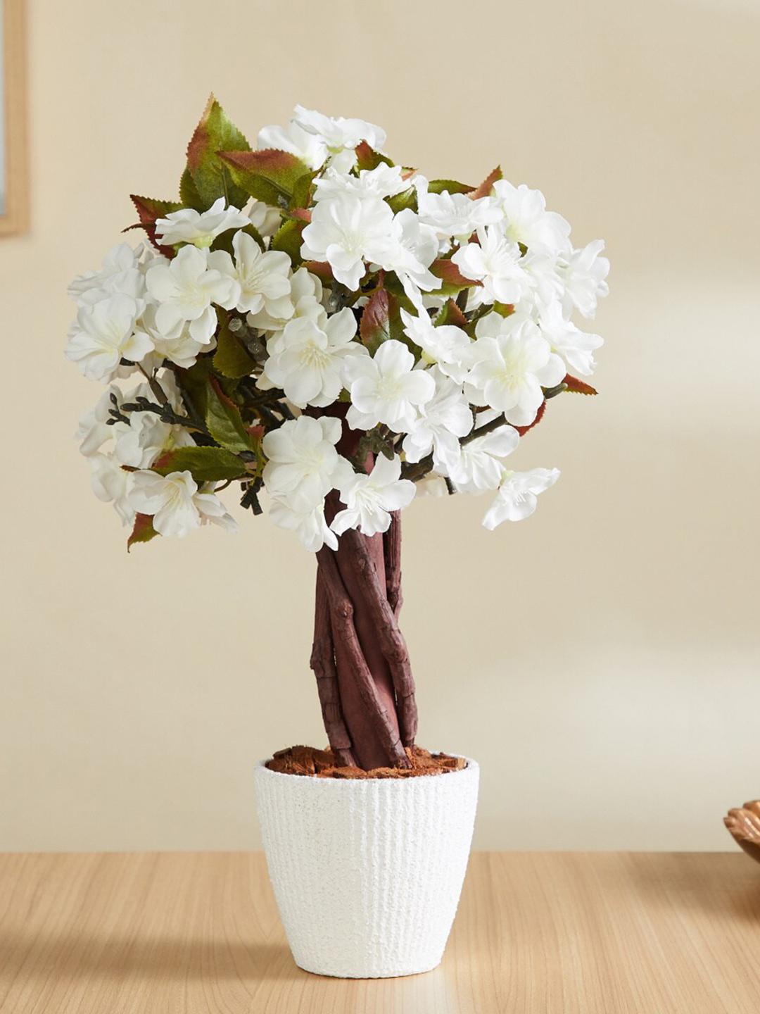 Buy Home Centre Gardenia Artificial Blossom Flowers With Melamine Pot ...