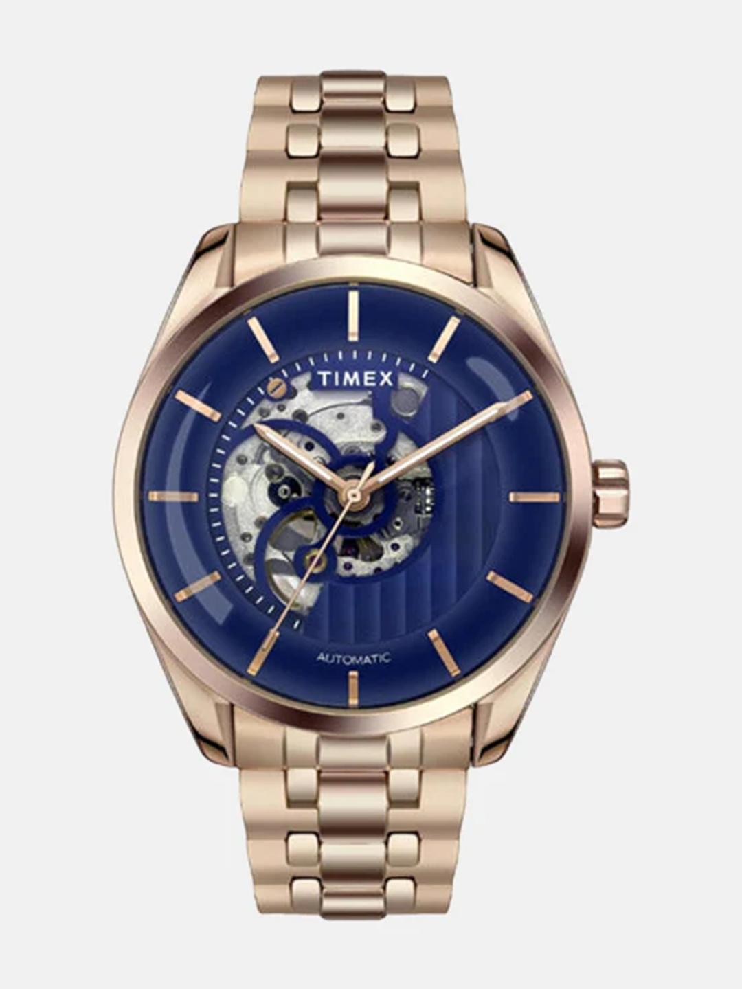 Buy Timex Men Skeleton Dial & Stainless Steel Straps Analogue Automatic ...