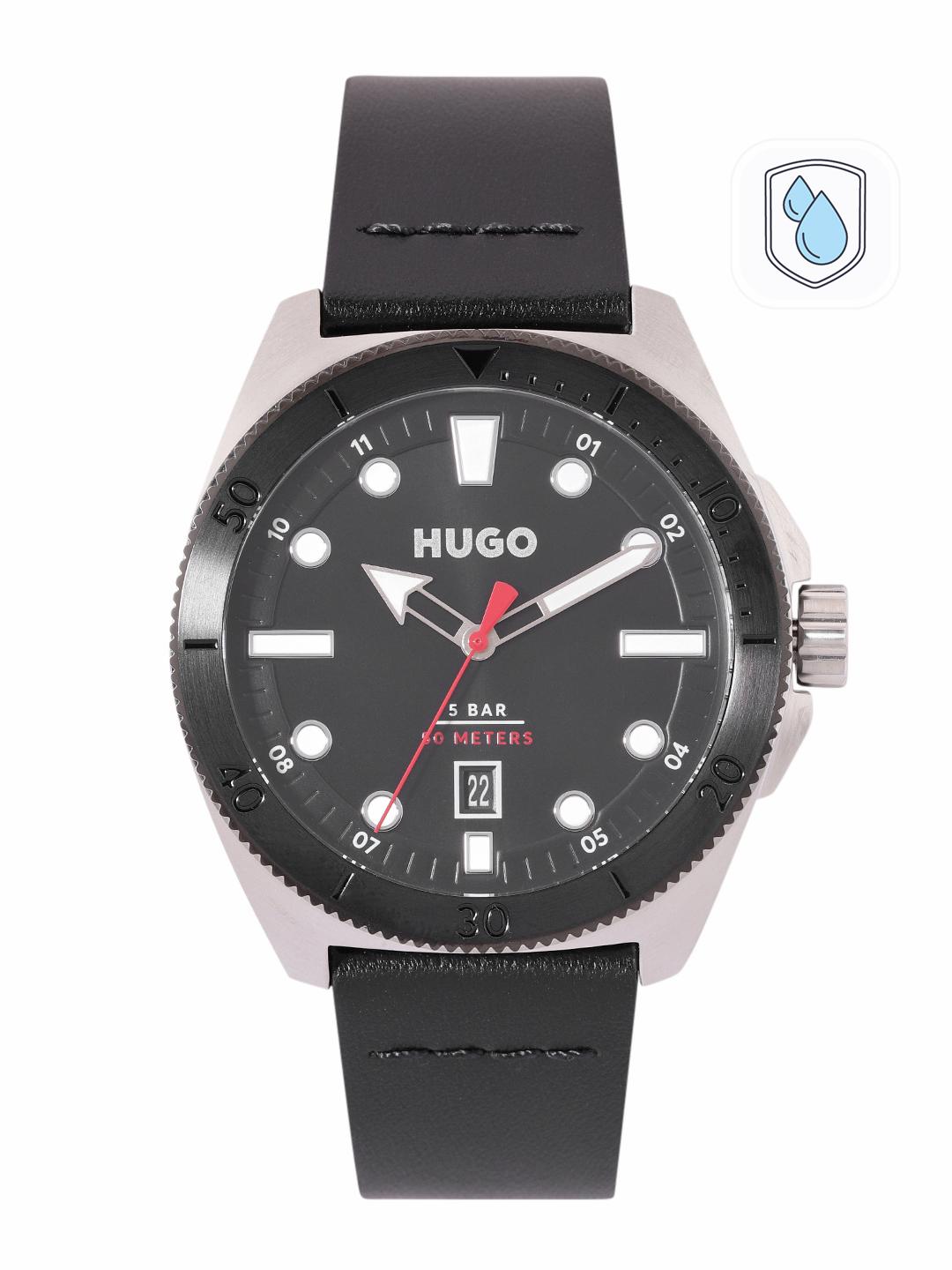Buy HUGO Men #Visit Leather Analogue Watch 1530301 - Watches for Men ...