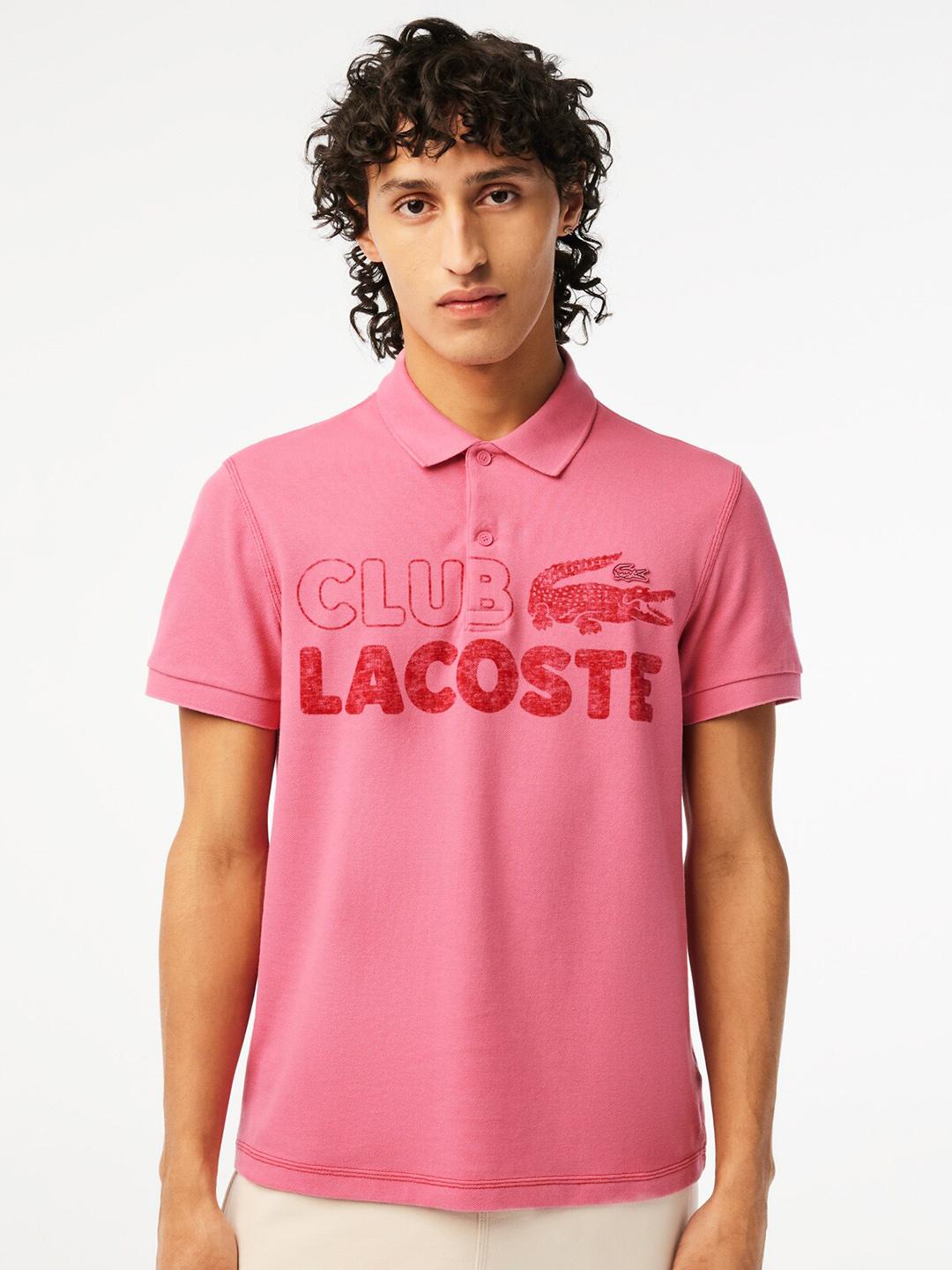 Buy Lacoste Typography Printed Polo Collar Cotton T Shirt - Tshirts for ...