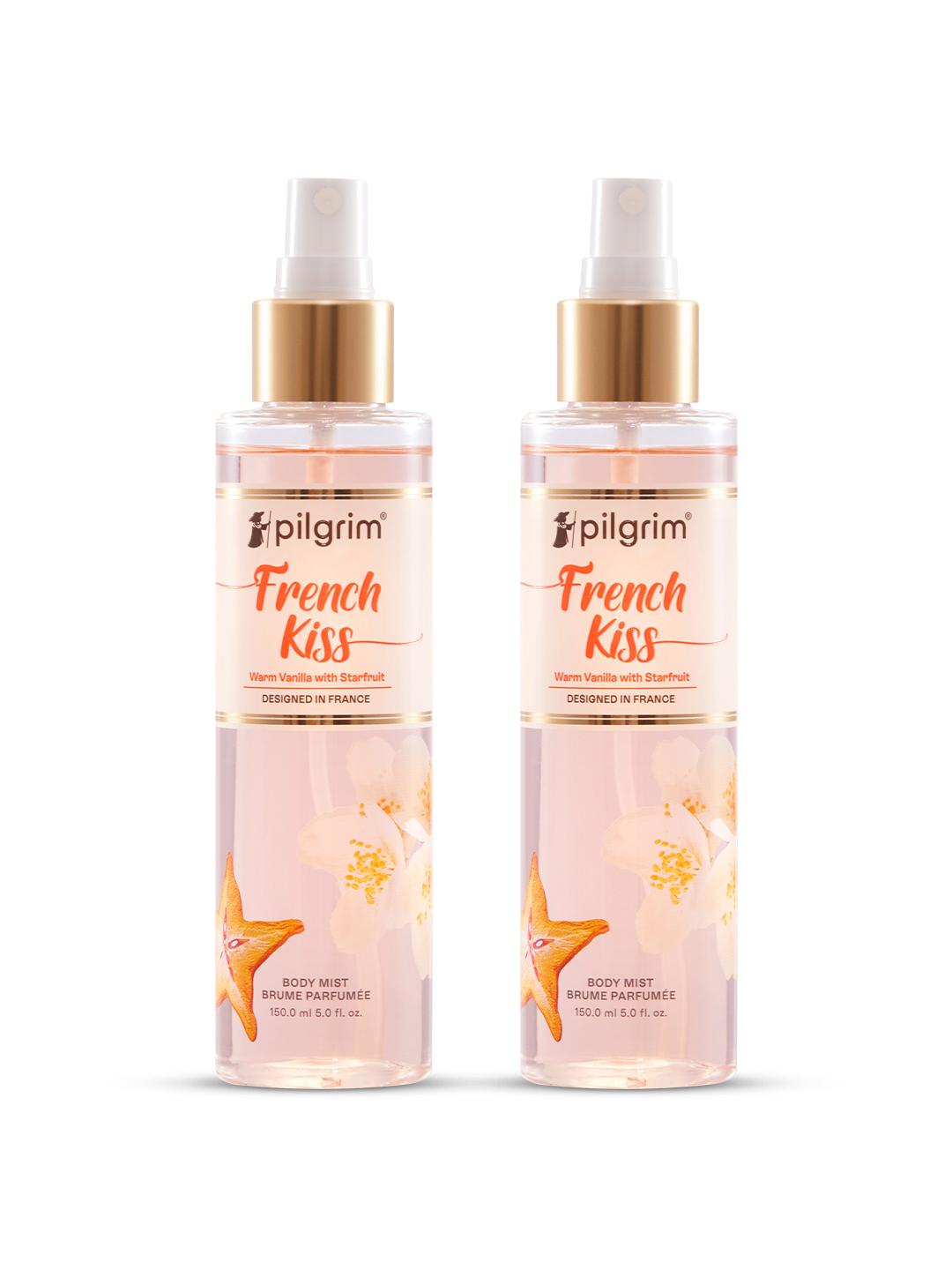 Buy Pilgrim Set Of 2 French Kiss Fragrance Body Mist 150 Ml Each - Body ...