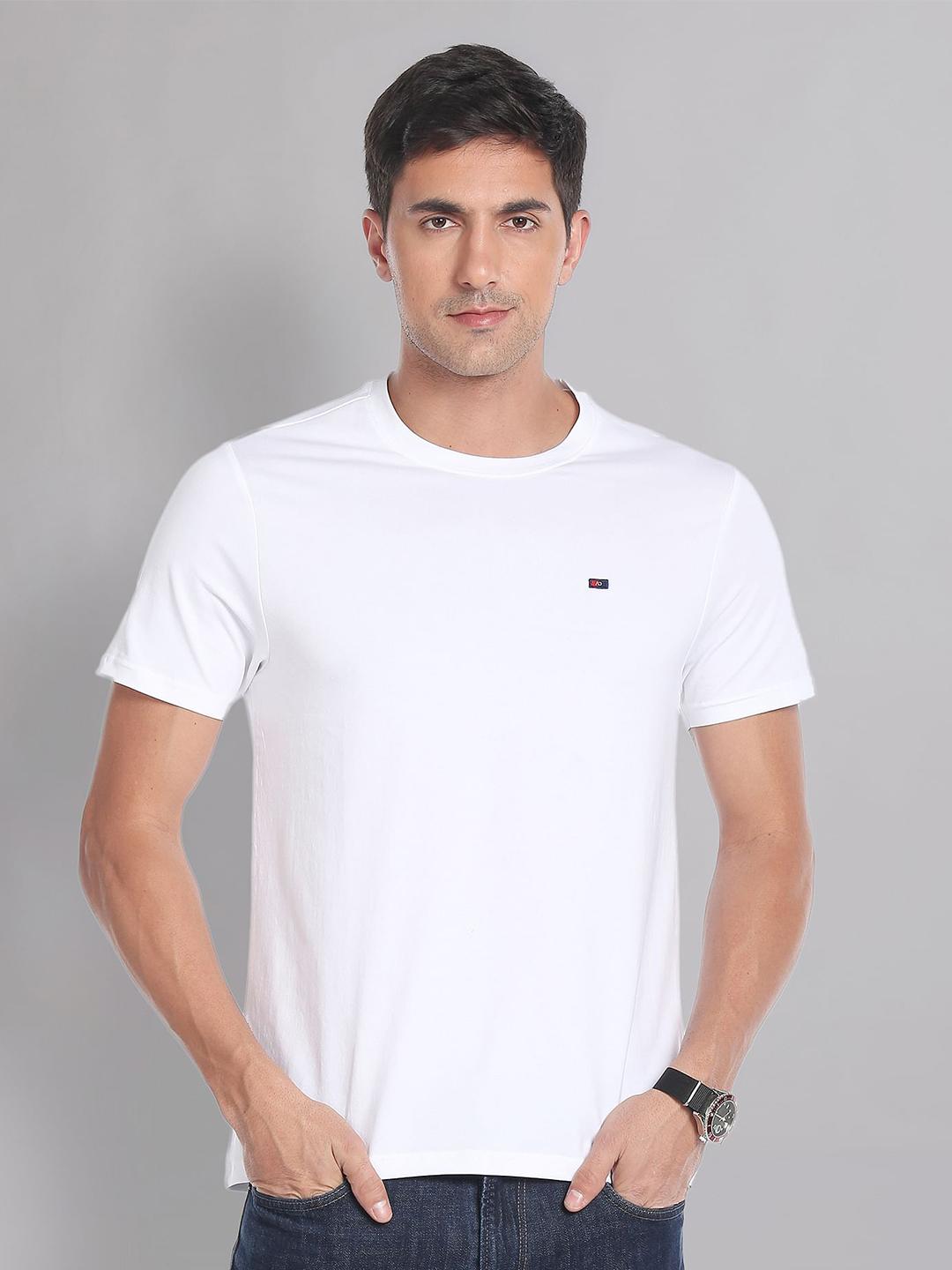 Buy AD By Arvind Round Neck Slim Fit T Shirt - Tshirts for Men 22885976 ...