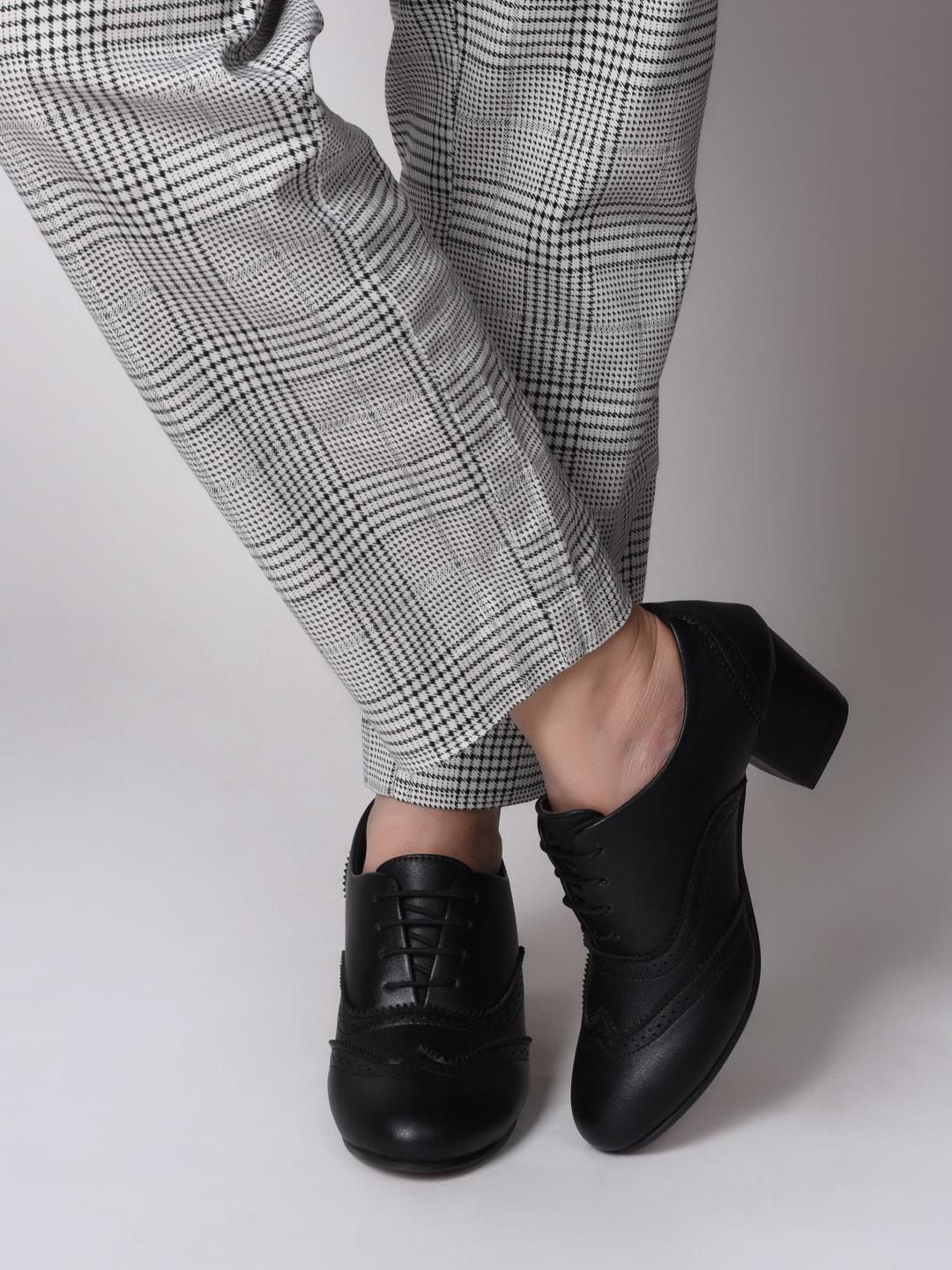 Buy SHUZ TOUCH Women Block Heeled Brogues - Heels for Women 22888042 ...