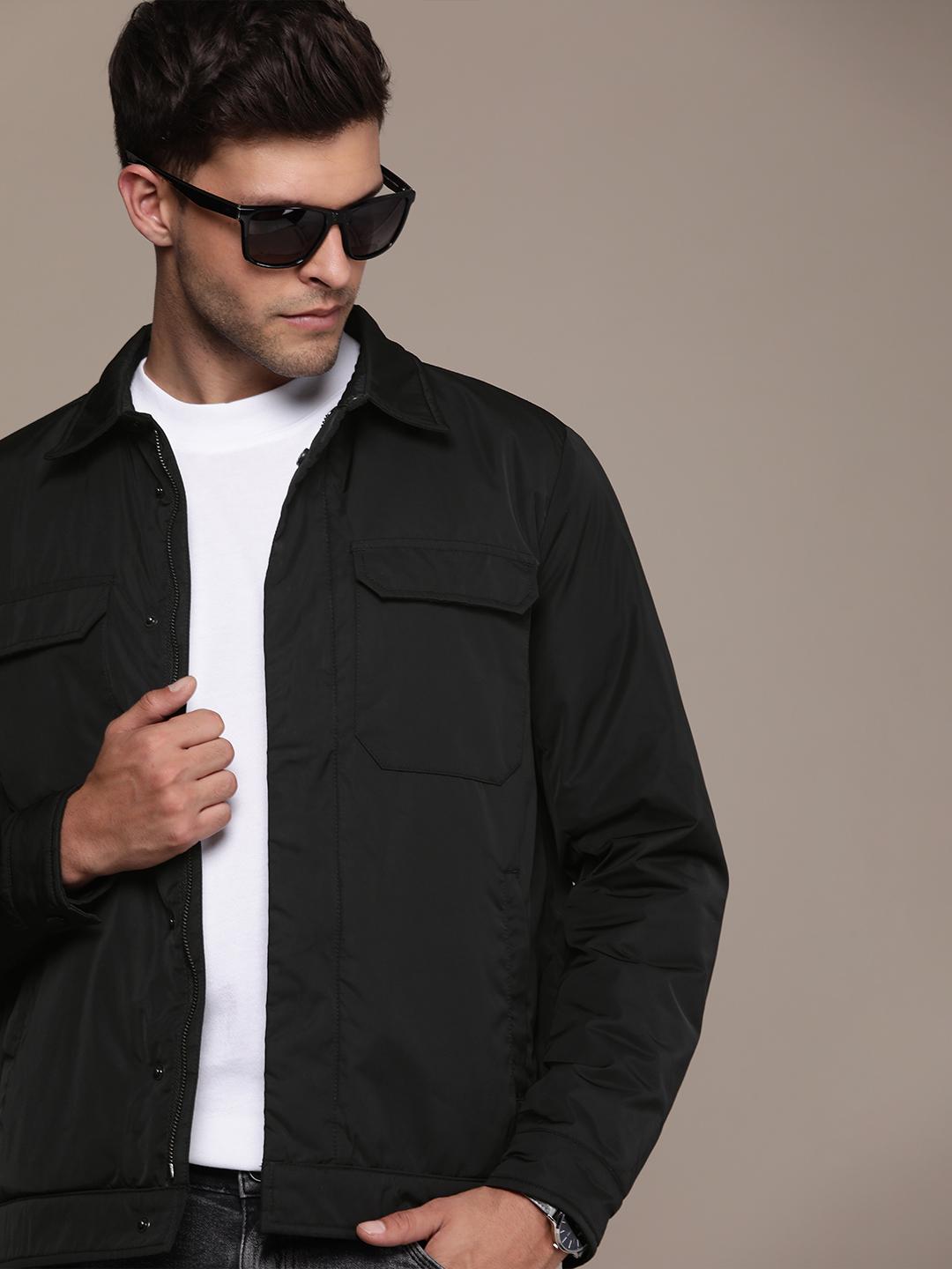 Buy French Connection Spread Collar Solid Tailored Jacket - Jackets for ...