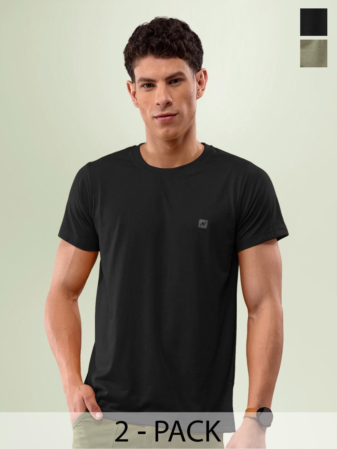 Buy LUX NITRO Pack Of 2 Anti Odour Lounge T Shirts - Lounge Tshirts for ...