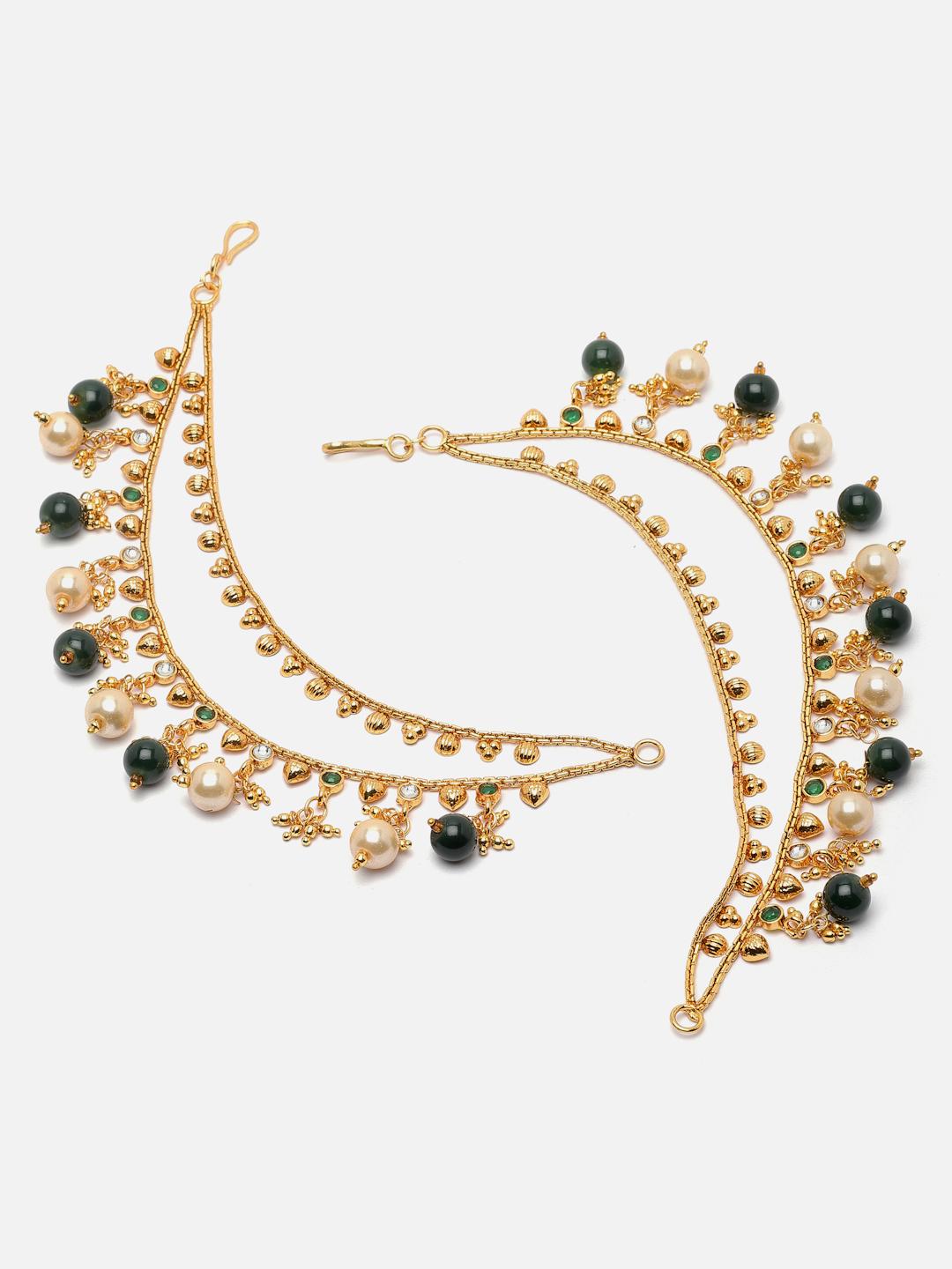 Buy Aazeen Gold Plated Classic Earrings Chain - Earrings for Women ...