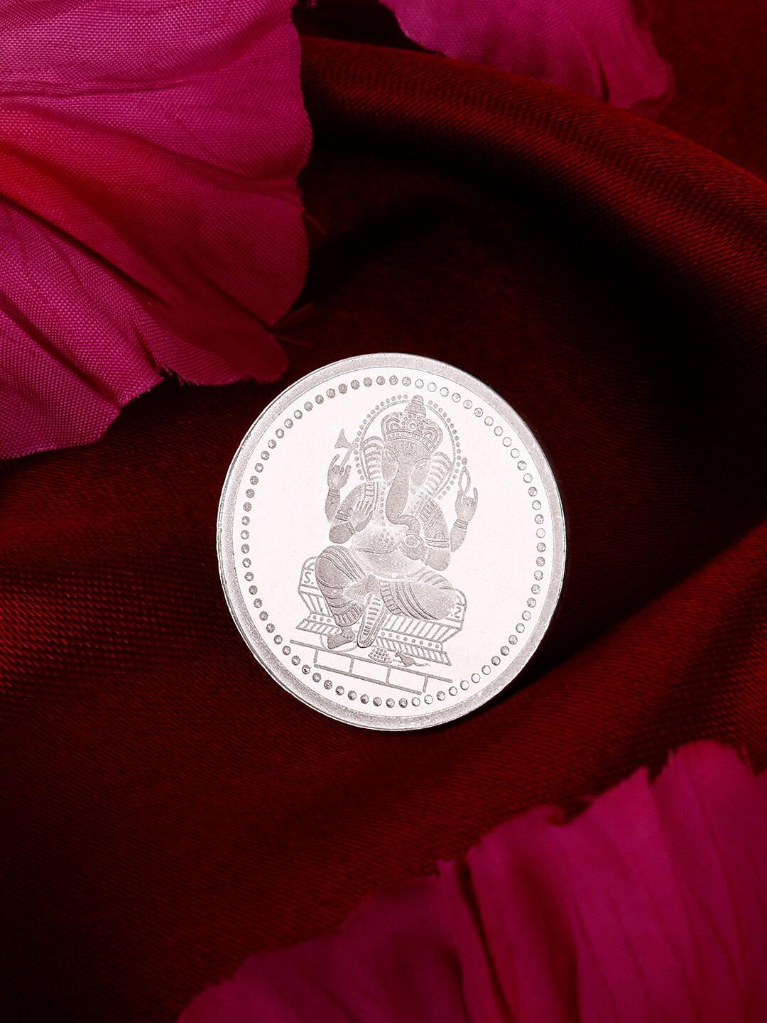 Buy GIVA 999 Sterling Lord Ganesh Silver Coin 5 Gram - Silver Coins for ...