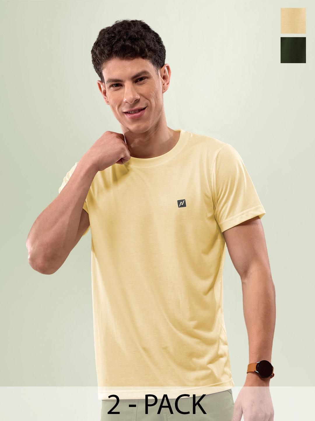 Buy LUX NITRO Pack Of 2 Anti Odour Round Neck Lounge T Shirt - Lounge ...