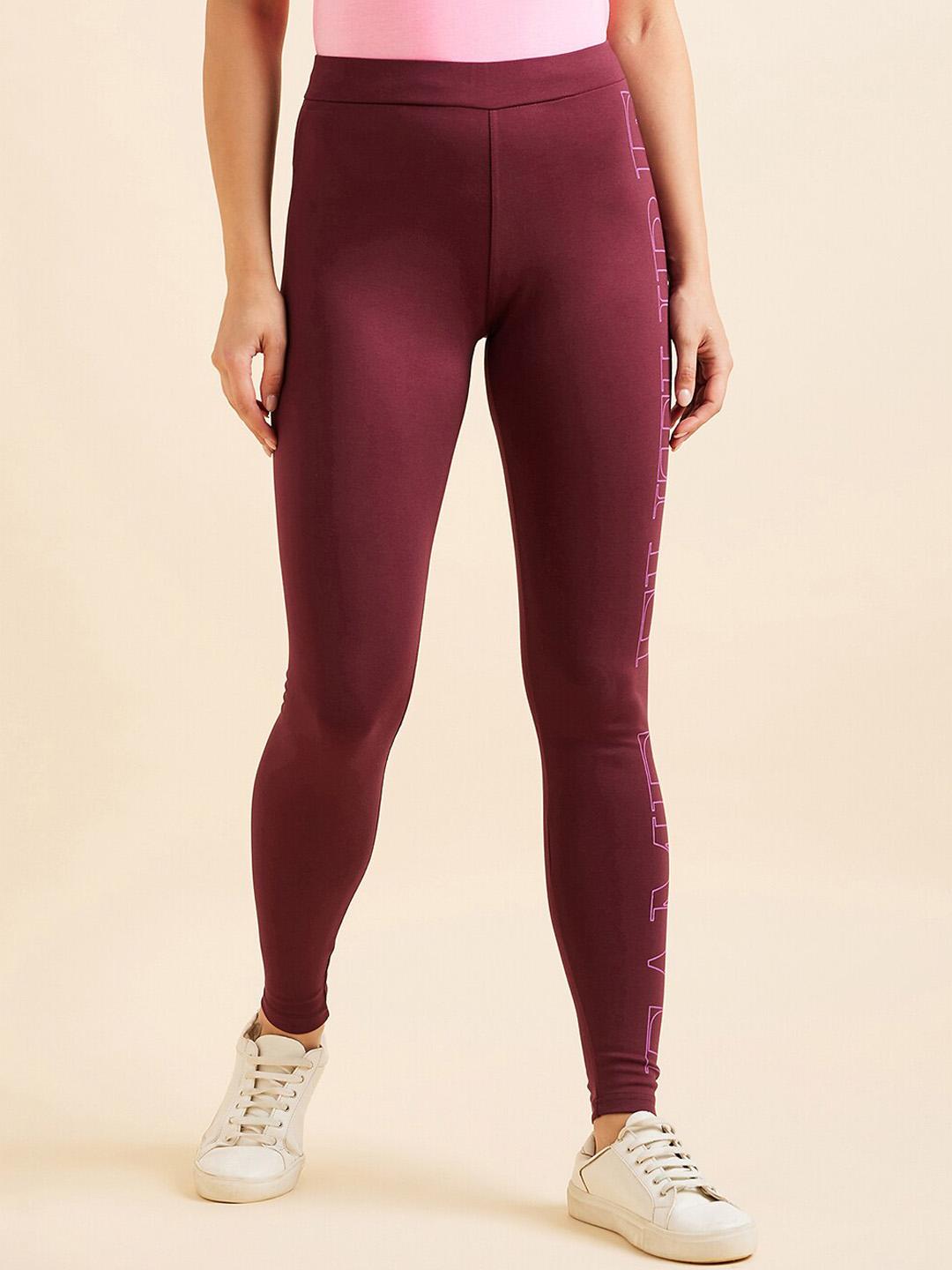 Buy Sweet Dreams Women Burgundy Ankle Length Tights - Tights for Women ...