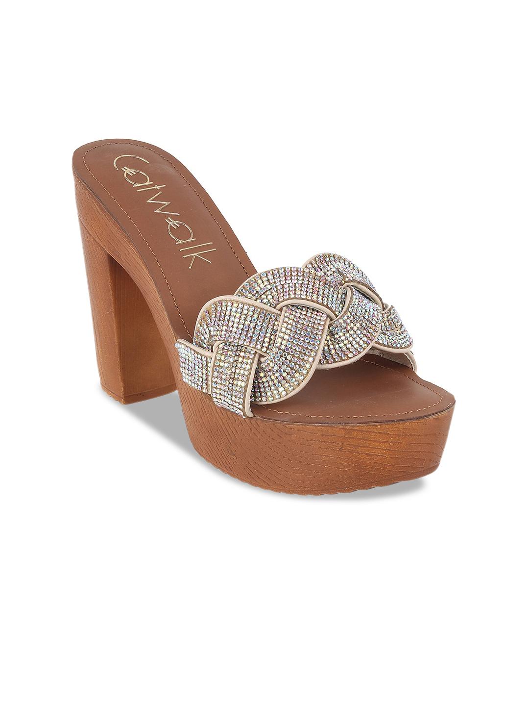 Buy Catwalk Embellished Platform Heels - Heels for Women 23046190 | Myntra
