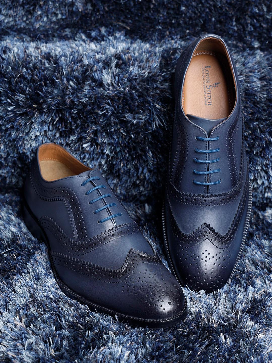 Buy LOUIS STITCH Men Premium Leather Dual Tone Patina Brogue Shoes ...
