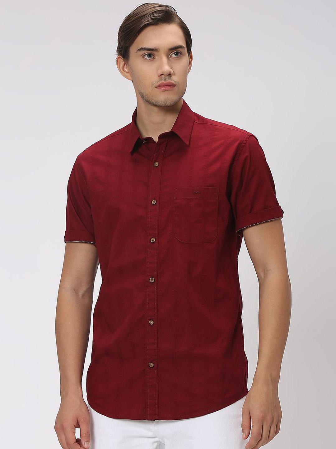 Buy Mufti Lim Fit Vertical Striped Casual Cotton Linen Shirt - Shirts ...