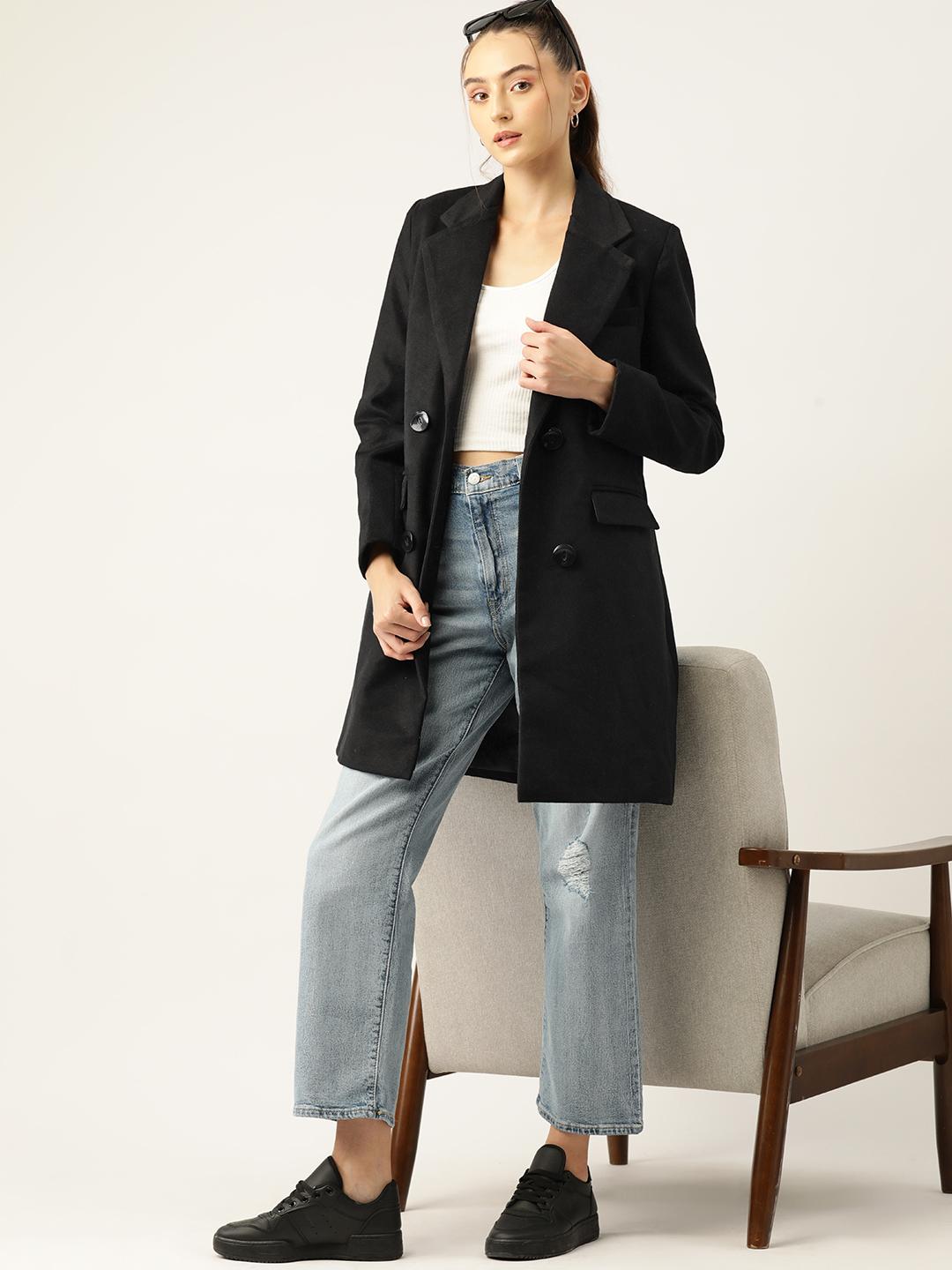 Buy DressBerry Regular Fit Double Breasted Longline Overcoat - Coats ...