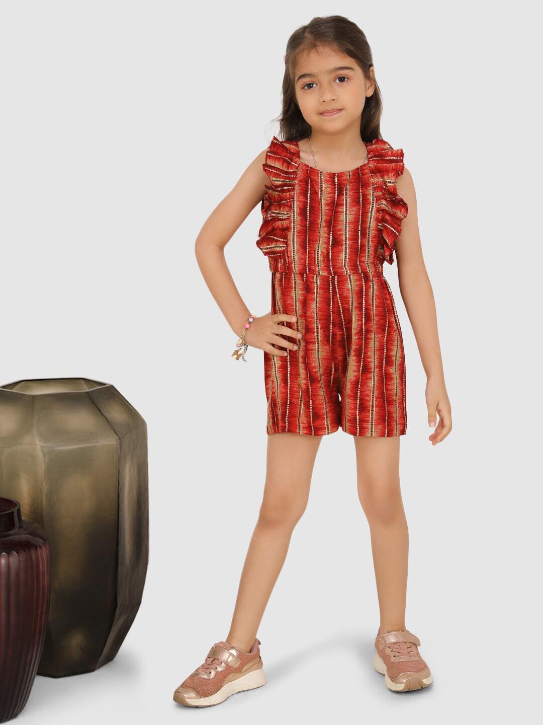 Buy Jelly Jones Girls Printed Square Neck Play Suit - Jumpsuit for ...