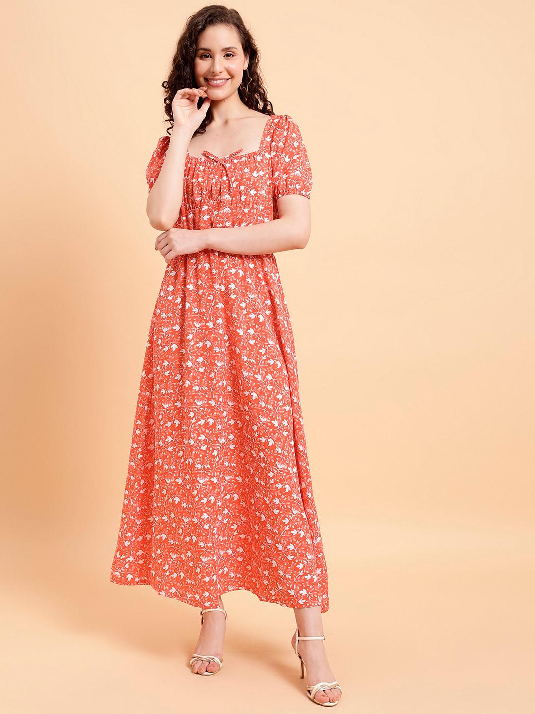 Buy MINT STREET Floral Print Crepe Maxi Dress - Dresses for Women ...