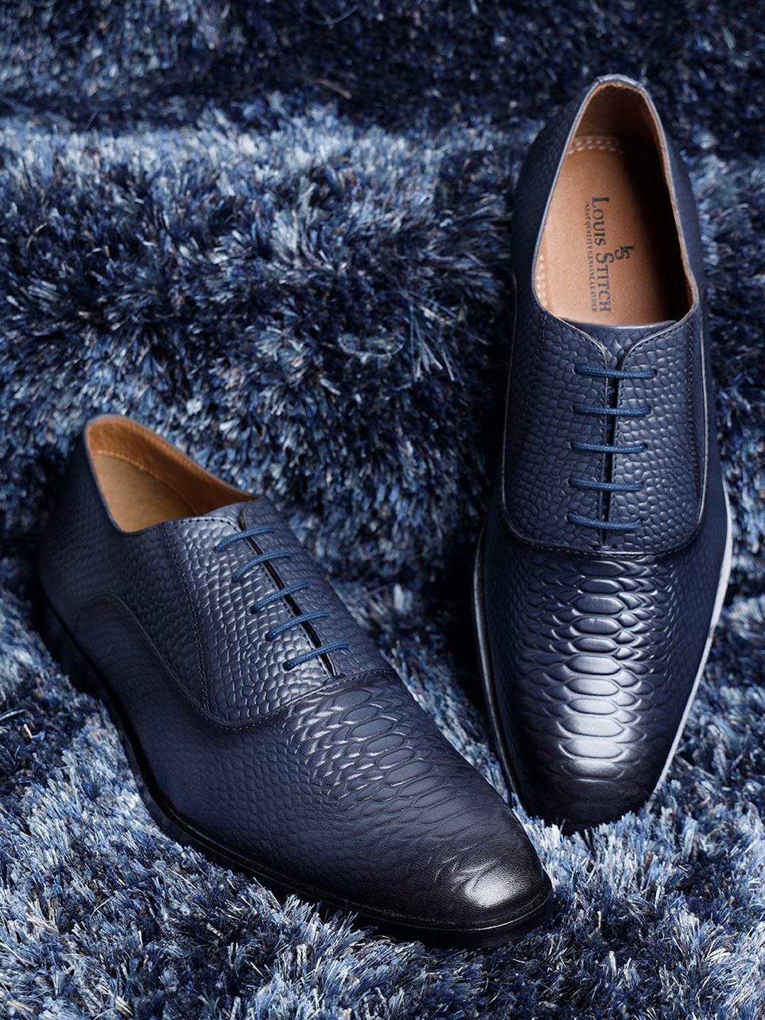 Buy LOUIS STITCH Men Premium Leather Dual Tone Patina Derby Shoes ...