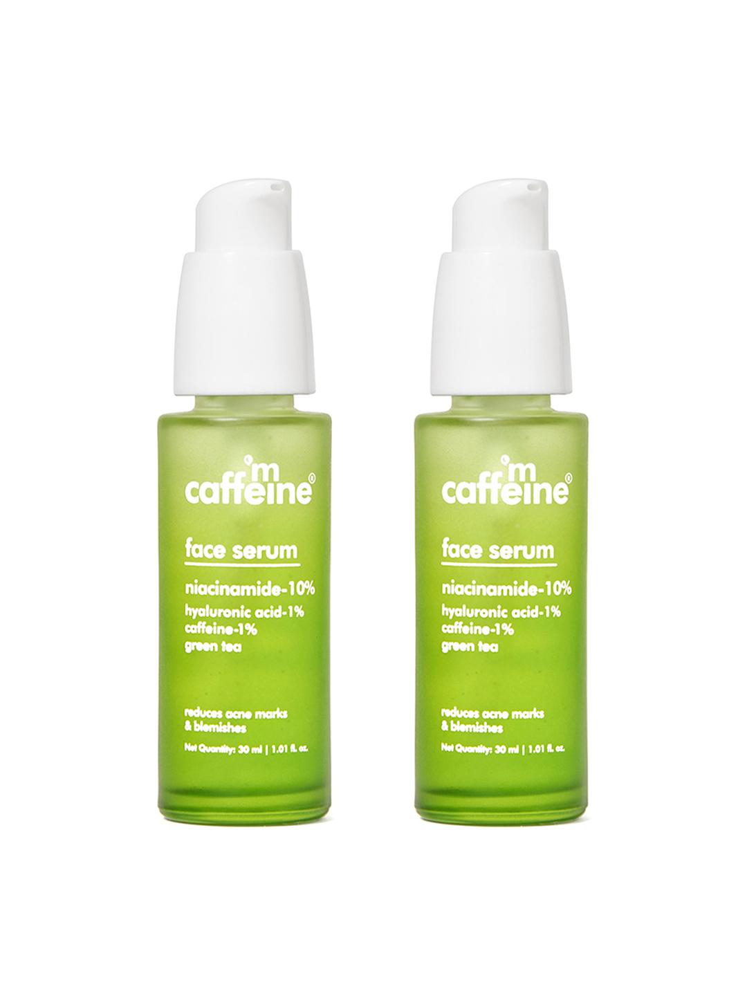 Buy MCaffeine Set Of 2 10% Niacinamide Green Tea Face Serum 30ml Each ...