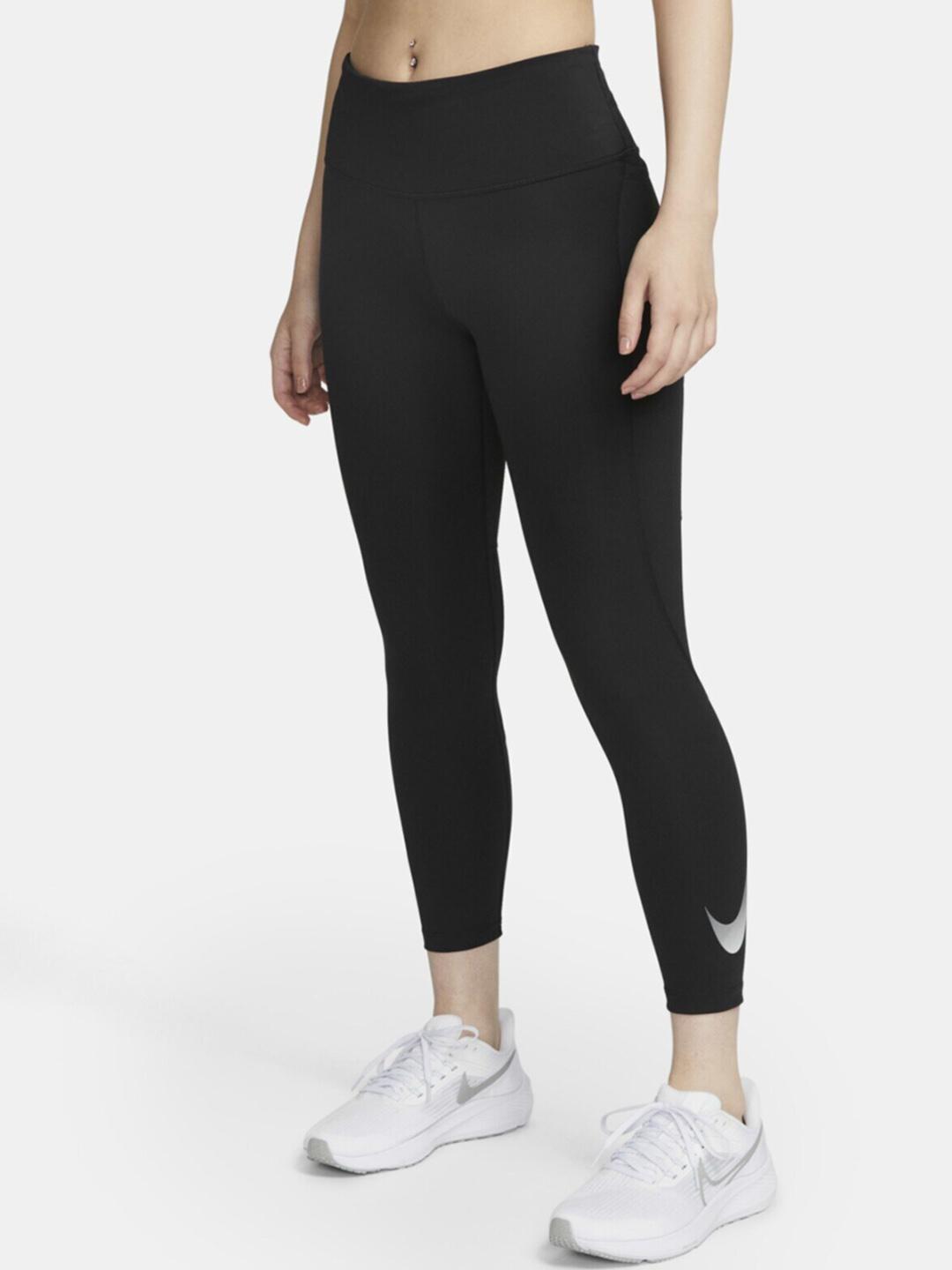 Buy Nike Women Fast Mid Rise Dry Fit Swoosh Running Tights - Tights for ...