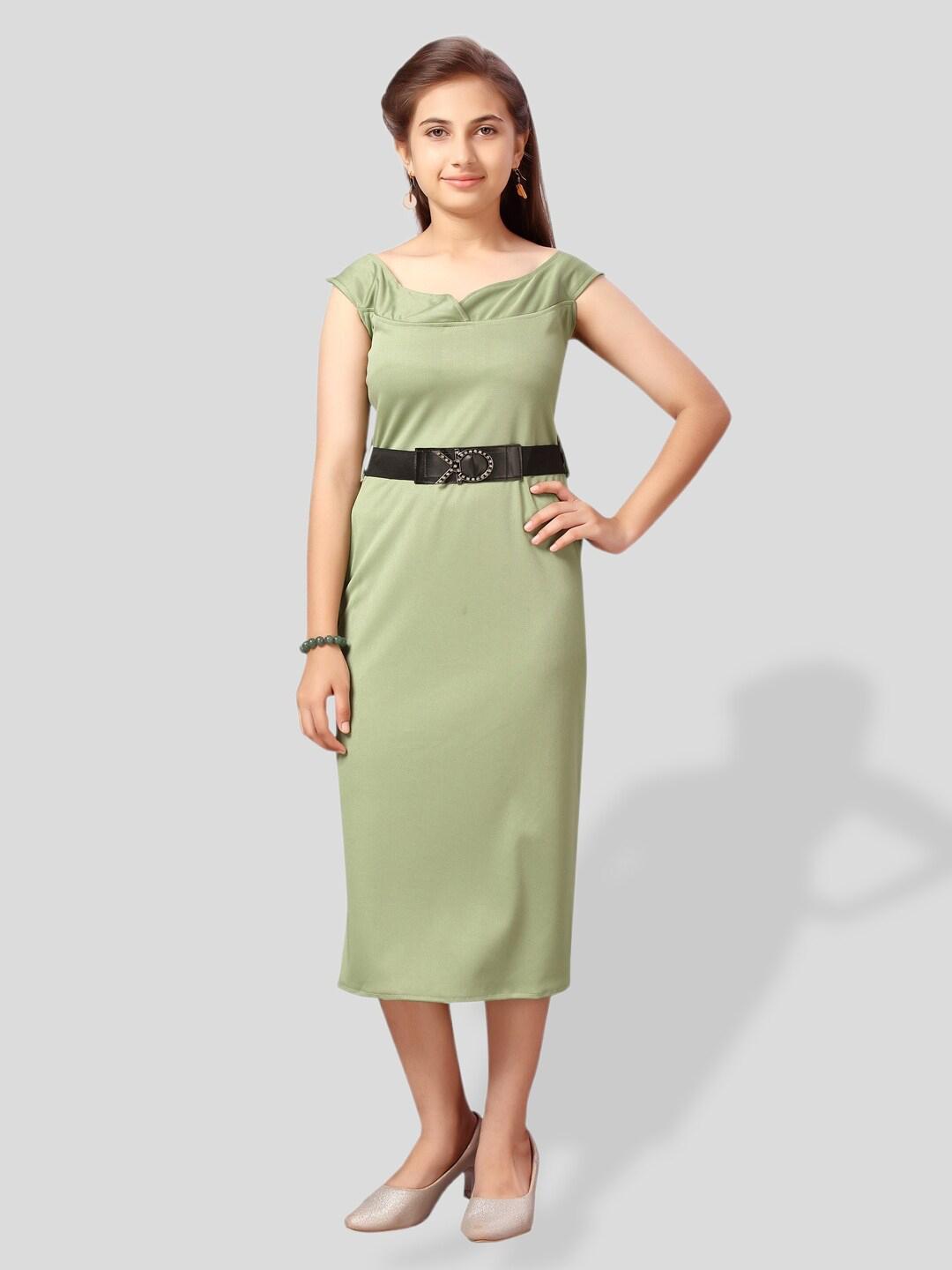 Buy BAESD Girls A Line Midi Dress - Dresses for Girls 23238350 | Myntra