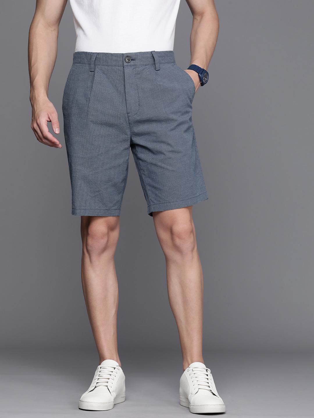 Buy NEXT Men Mid Rise Self Design Chino Shorts - Shorts for Men ...