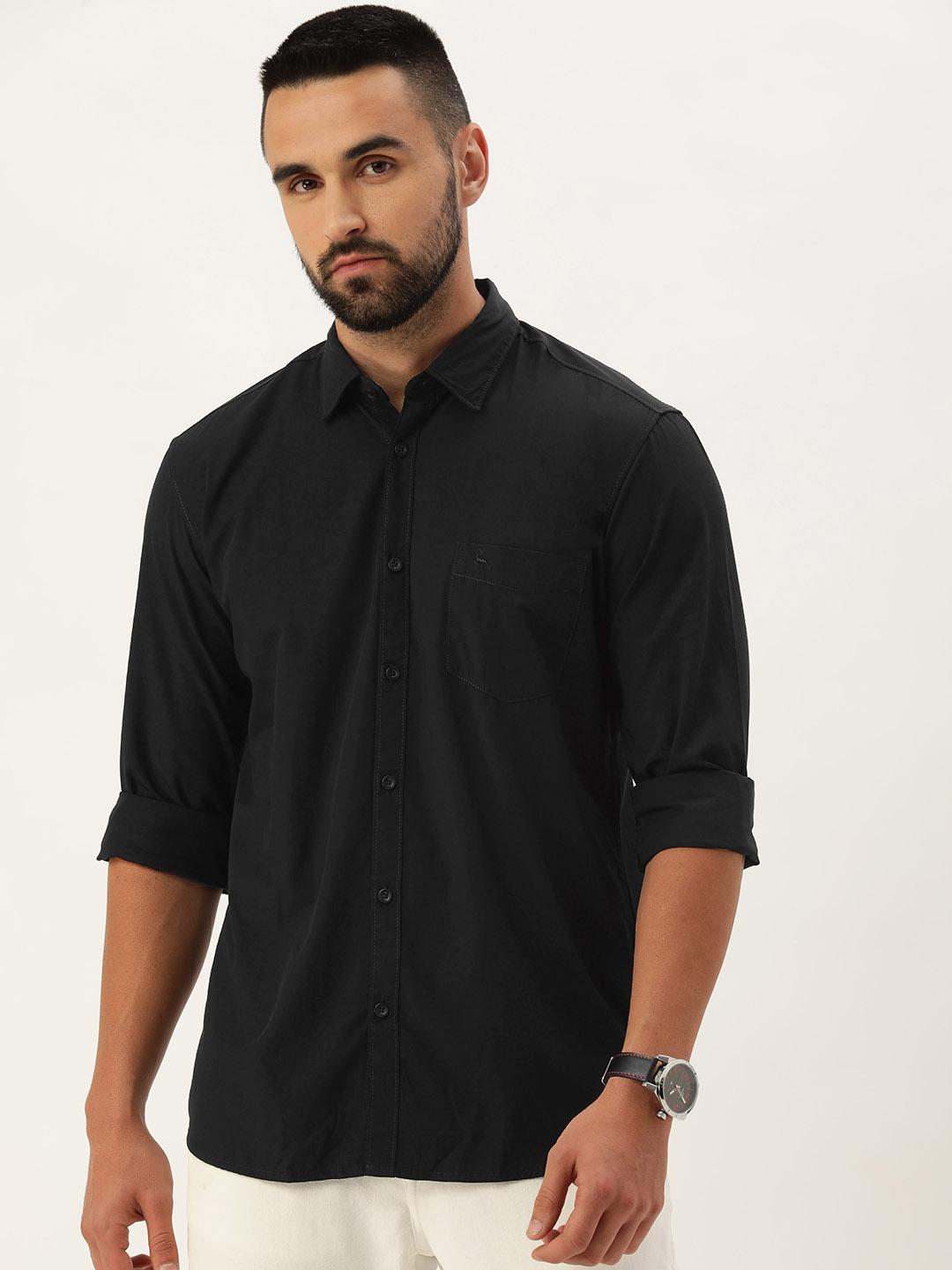 Buy Parx Solid Slim Fit Opaque Casual Shirt - Shirts for Men 23290856 ...