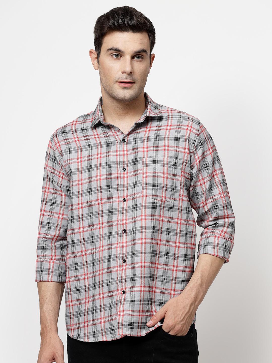 Buy ADWYN PETER Men Tartan Checked Casual Shirt - Shirts for Men ...