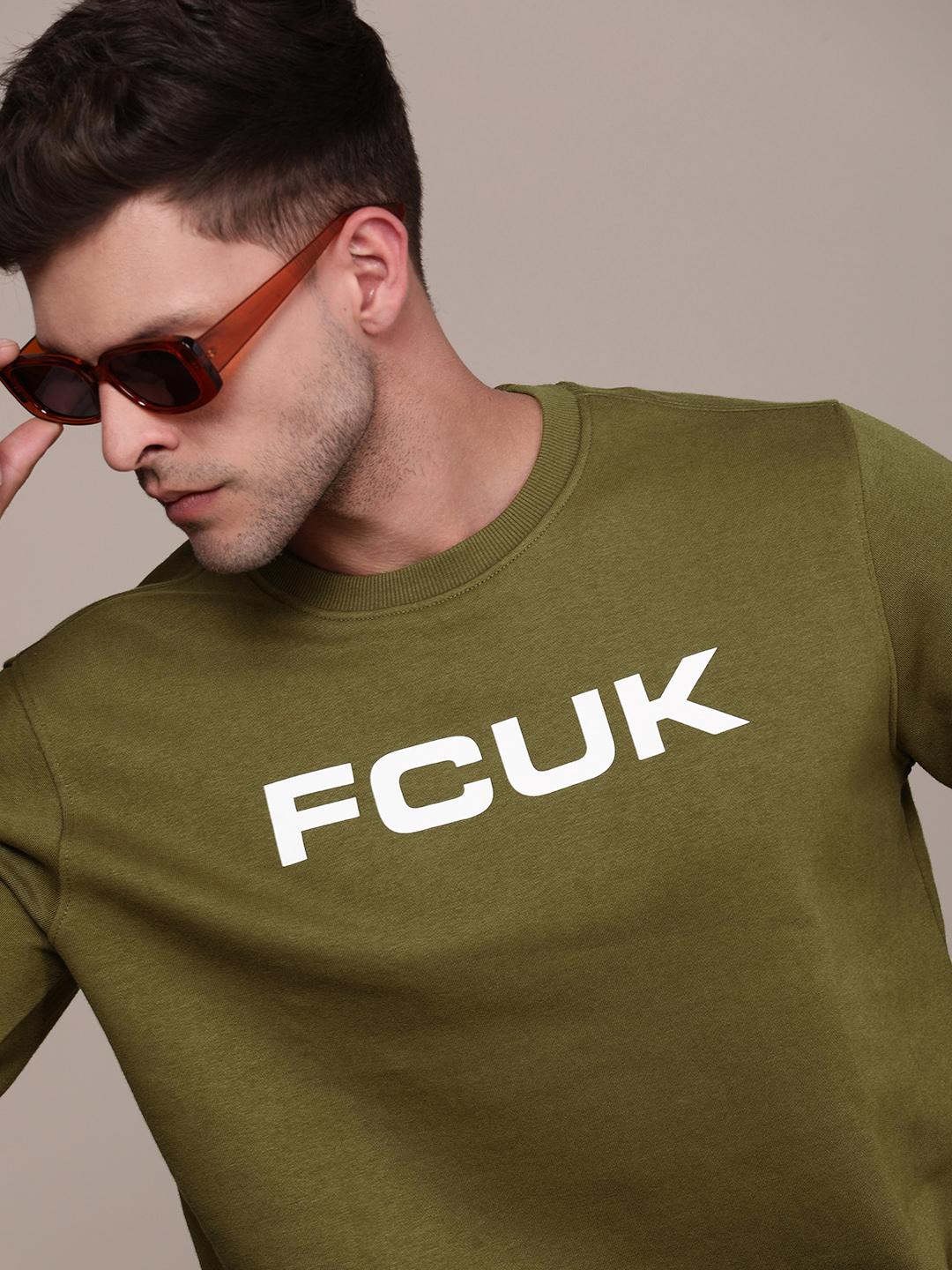 Buy FCUK Brand Logo Printed Pullover Sweatshirt - Sweatshirts for Men ...