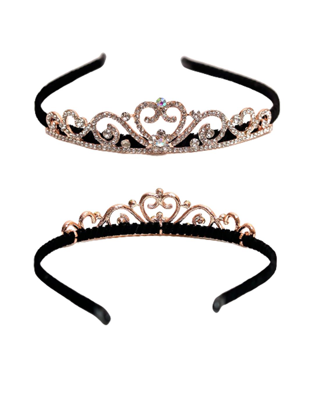 Buy LYTIX Set Of 1 Crystal Rhinestone Princess Hair Tiara Crown For ...