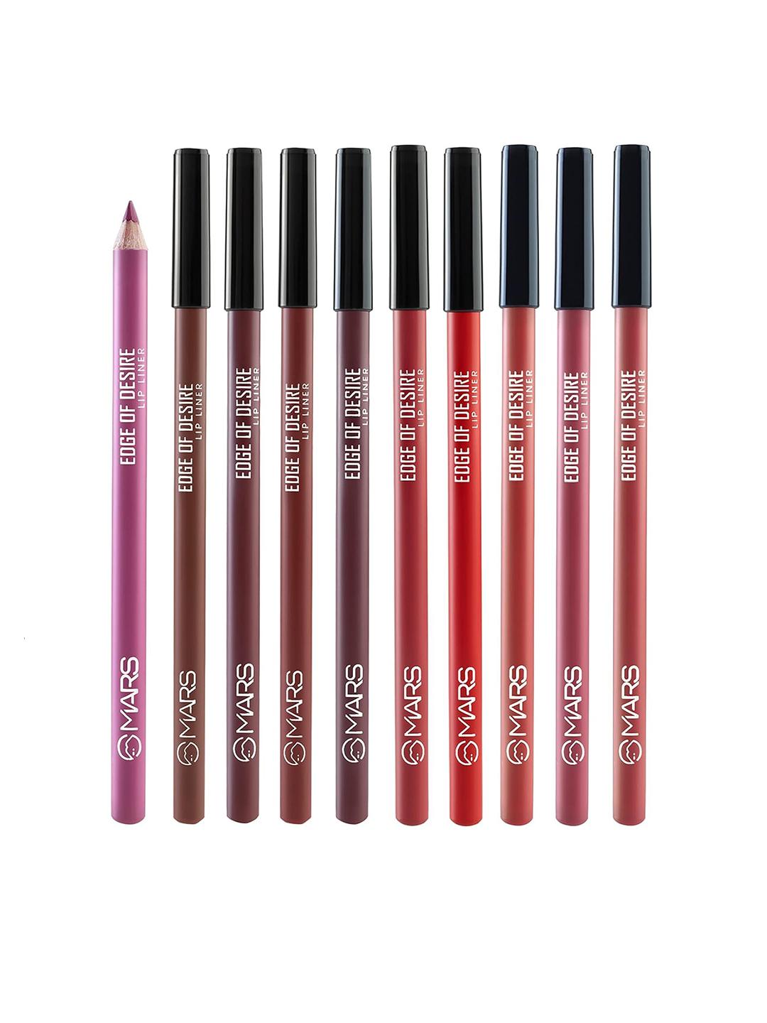 Buy MARS Pack Of 10 Edge Of Desire Matte Lip Pencil - Lip Liner for ...