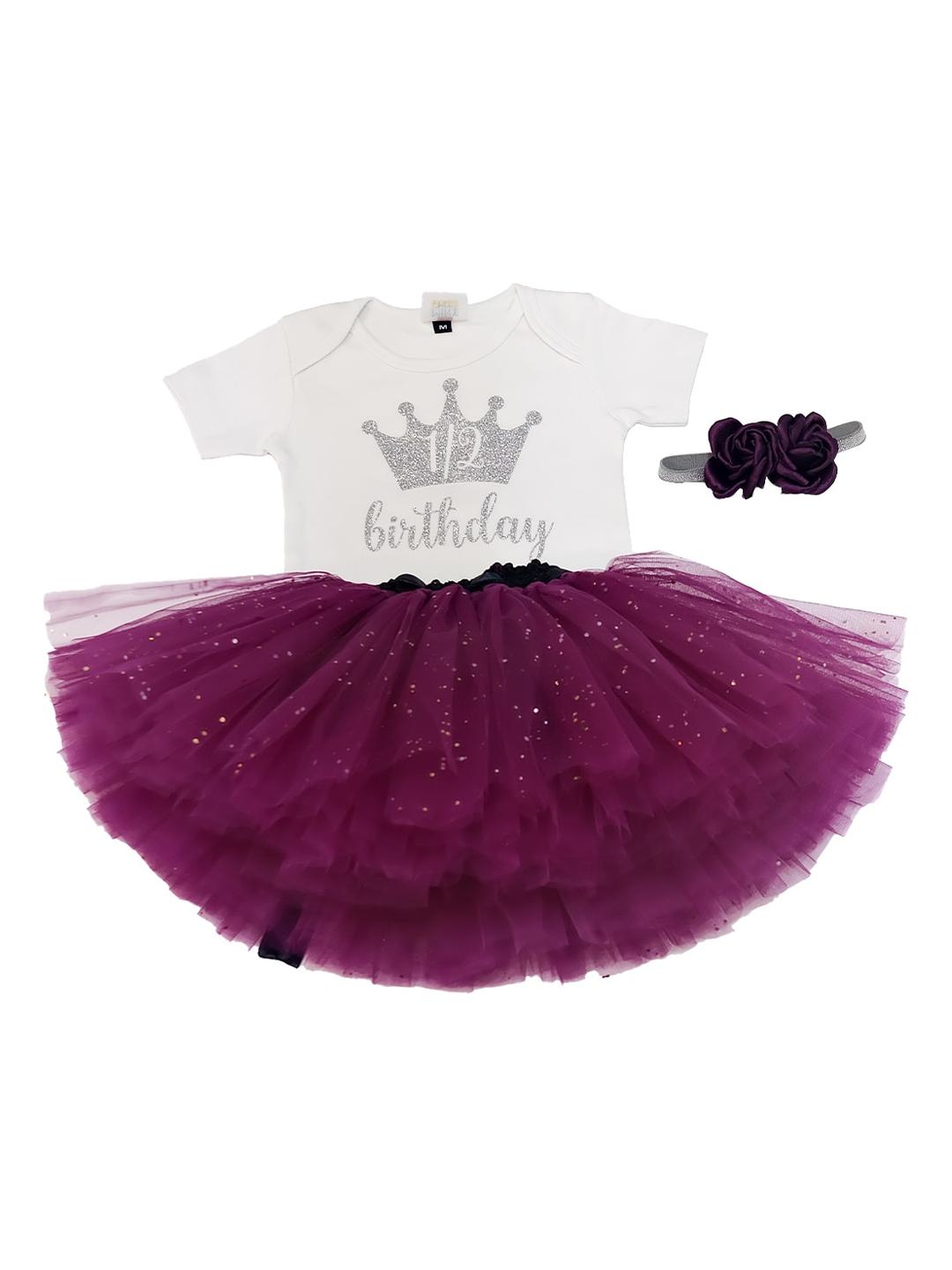 Buy TINY MINY ME Infant Girls Embellished Bodysuit & Skirt With ...