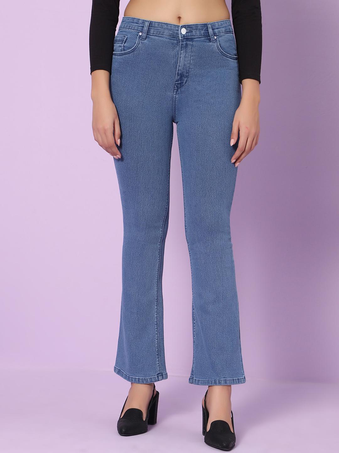 Buy HJ HASASI Women Bootcut High Rise Stretchable Jeans - Jeans for ...