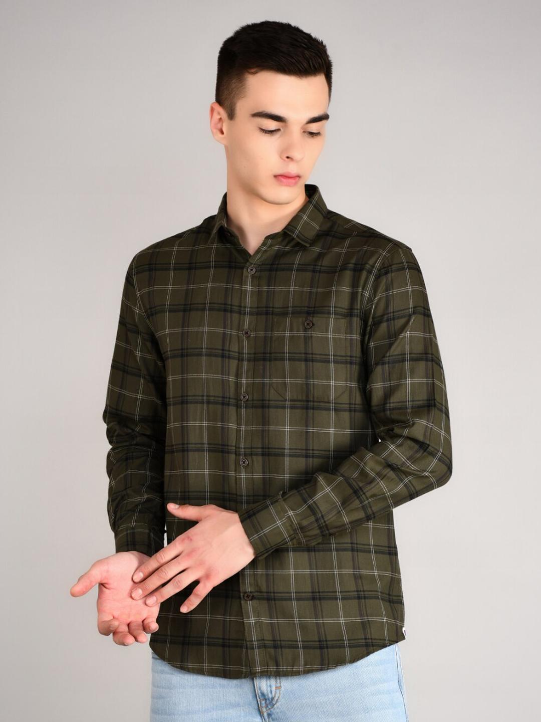 Buy TIM PARIS Men Checked Standard Cotton Casual Shirt - Shirts for Men ...