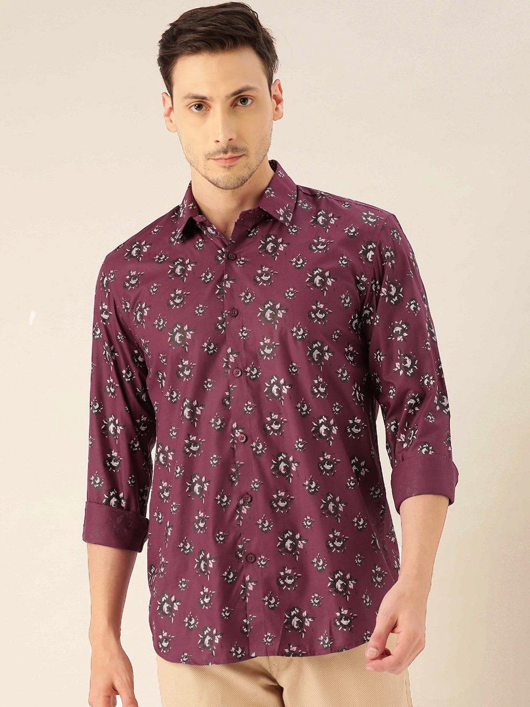 Buy JAINISH Classic Floral Printed Pure Cotton Casual Shirt - Shirts ...