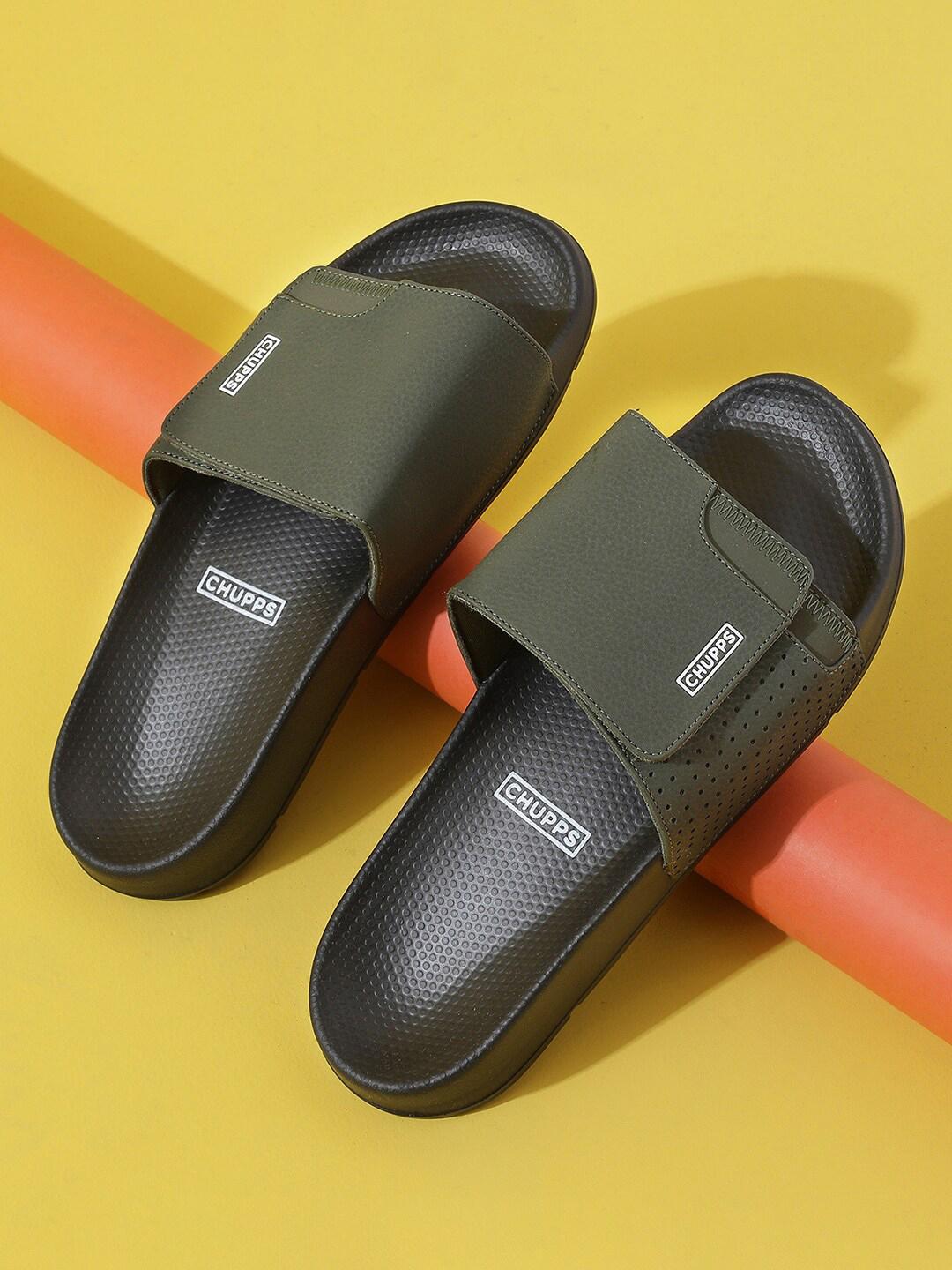 Buy CHUPPS Men Velcro ErgoX Plus Comfort Slider - Flip Flops for Men ...