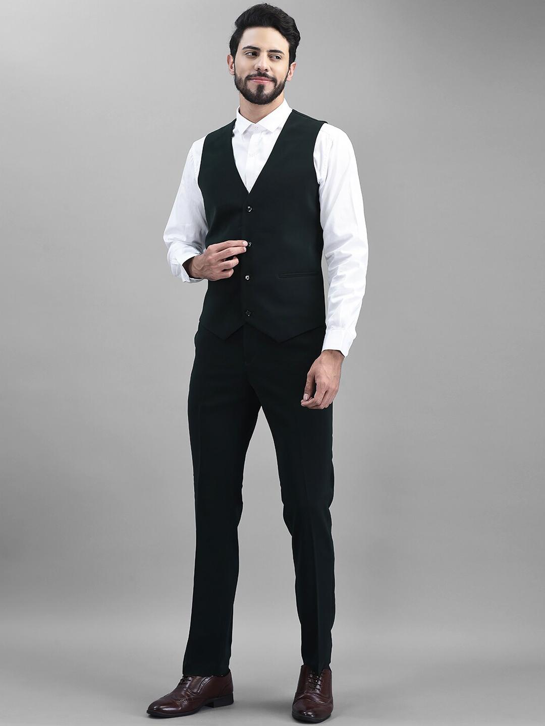 Buy Canary London Men Slim Fit Single Breasted Three Piece Formal Suit ...