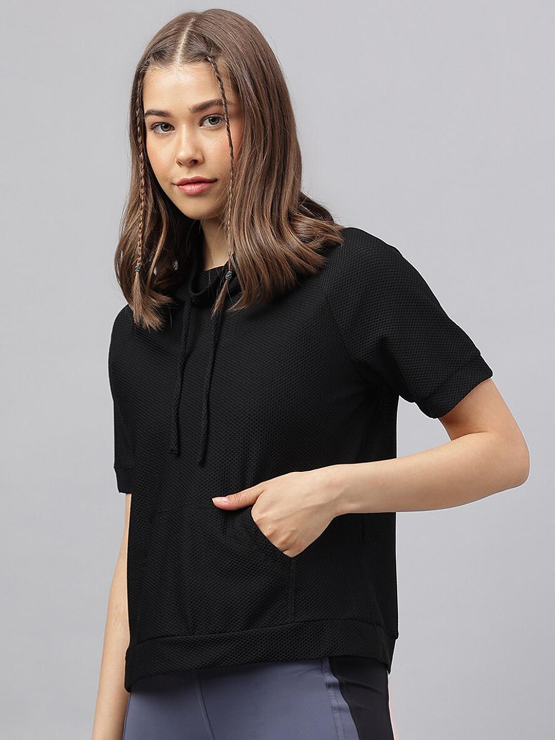 Buy Fitkin Hooded Self Design Top - Tops for Women 23449660 | Myntra