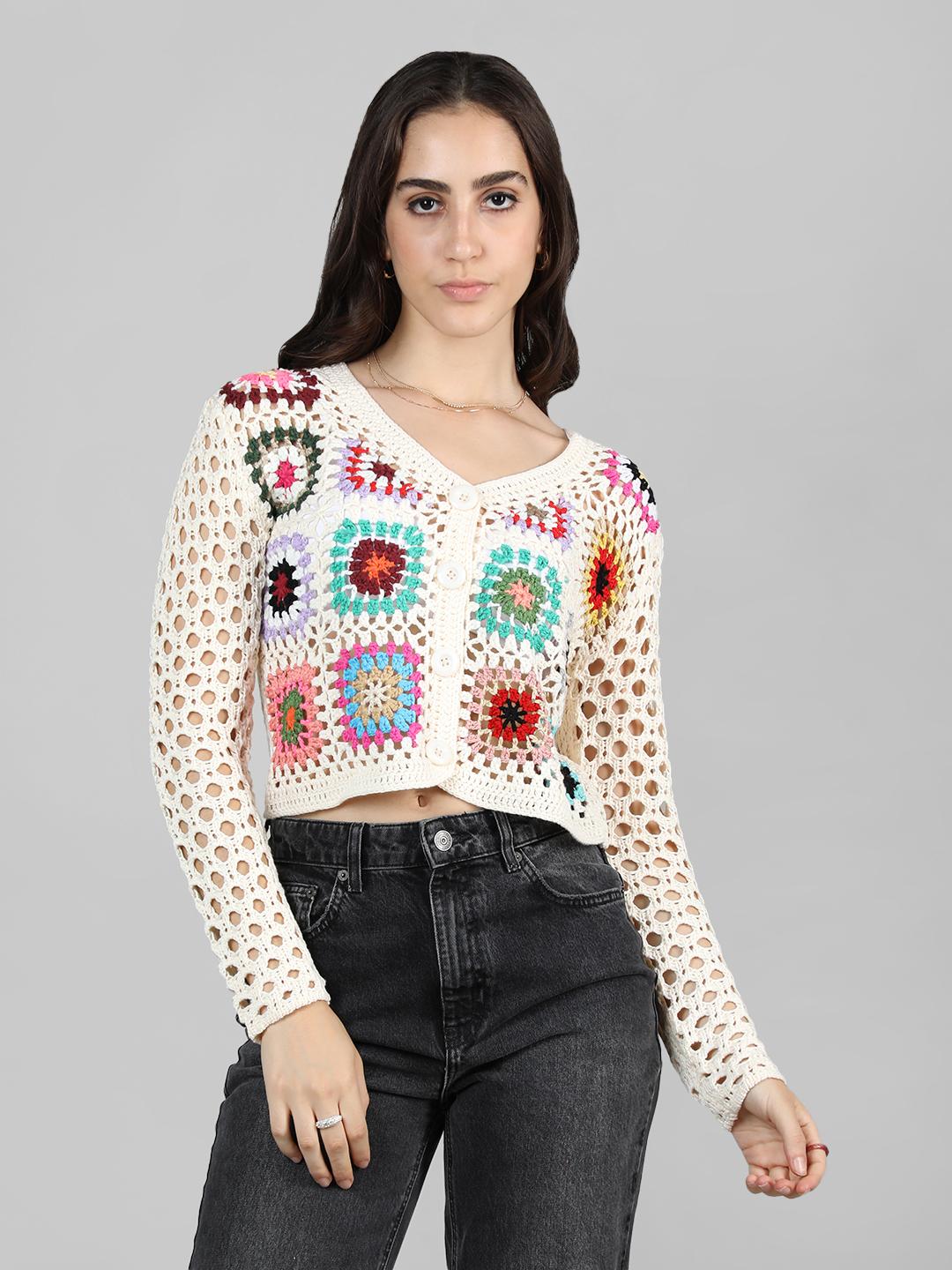 Buy Dlanxa Floral Self Design Acrylic Top - Tops for Women 23473042 ...