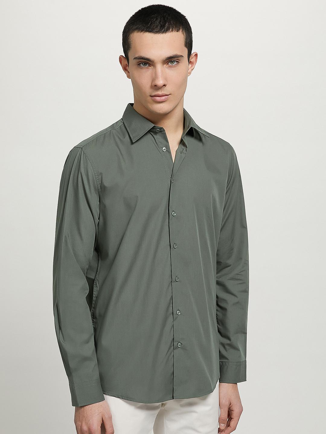 Buy ALCOTT Men Grey Opaque Casual Shirt - Shirts for Men 23478000 | Myntra