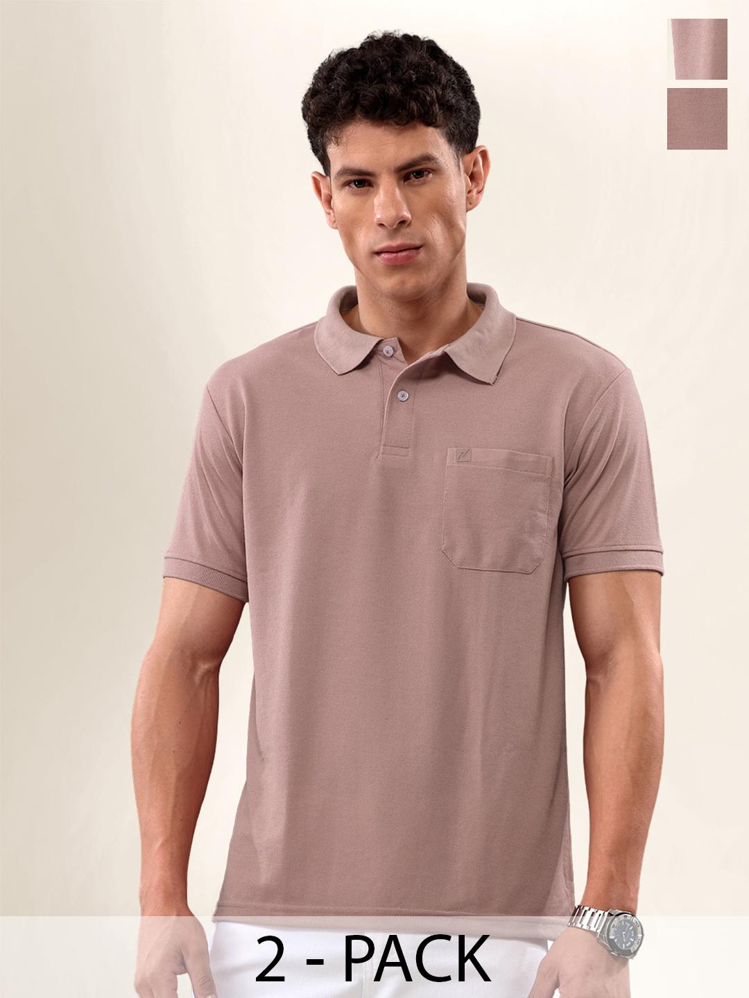 Buy LUX NITRO Pack Of 2 Polo Collar Anti Odour Sports T Shirt - Tshirts ...