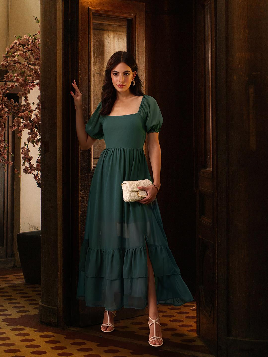 Buy DressBerry Ruffle Maxi Dress - Dresses for Women 23514744 | Myntra