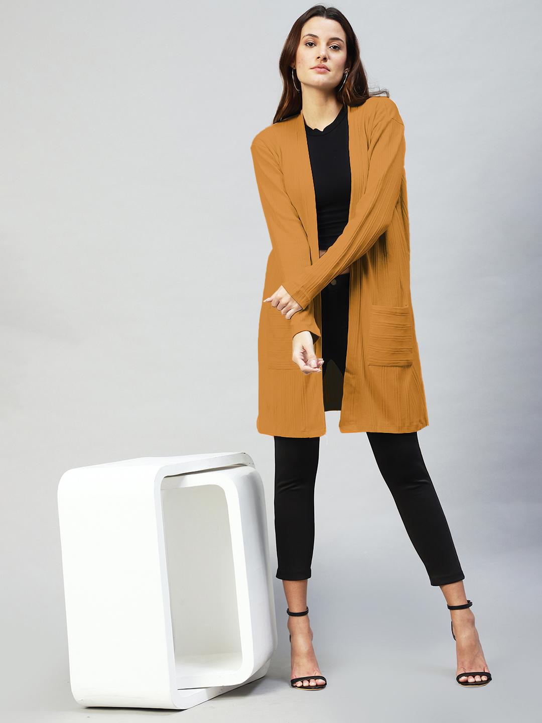 Buy Rigo Solid Open Front Cotton Shrug - Shrug for Women 23519366 | Myntra