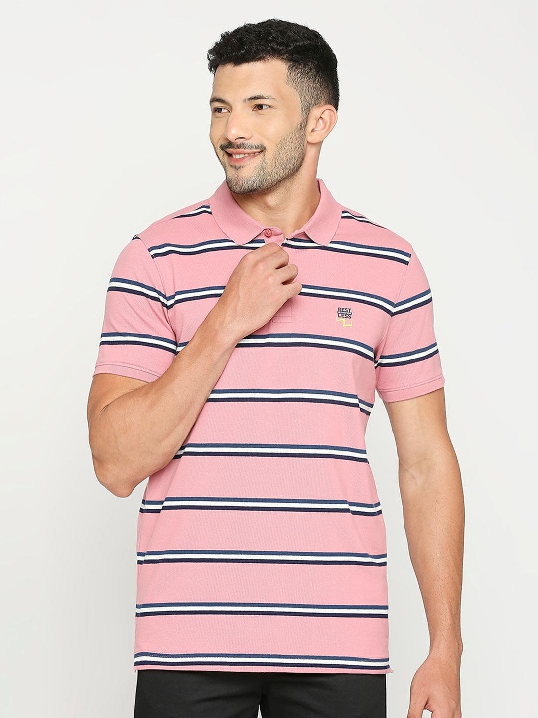 Buy SPYKAR Striped Polo Collar Cotton T Shirt - Tshirts for Men ...