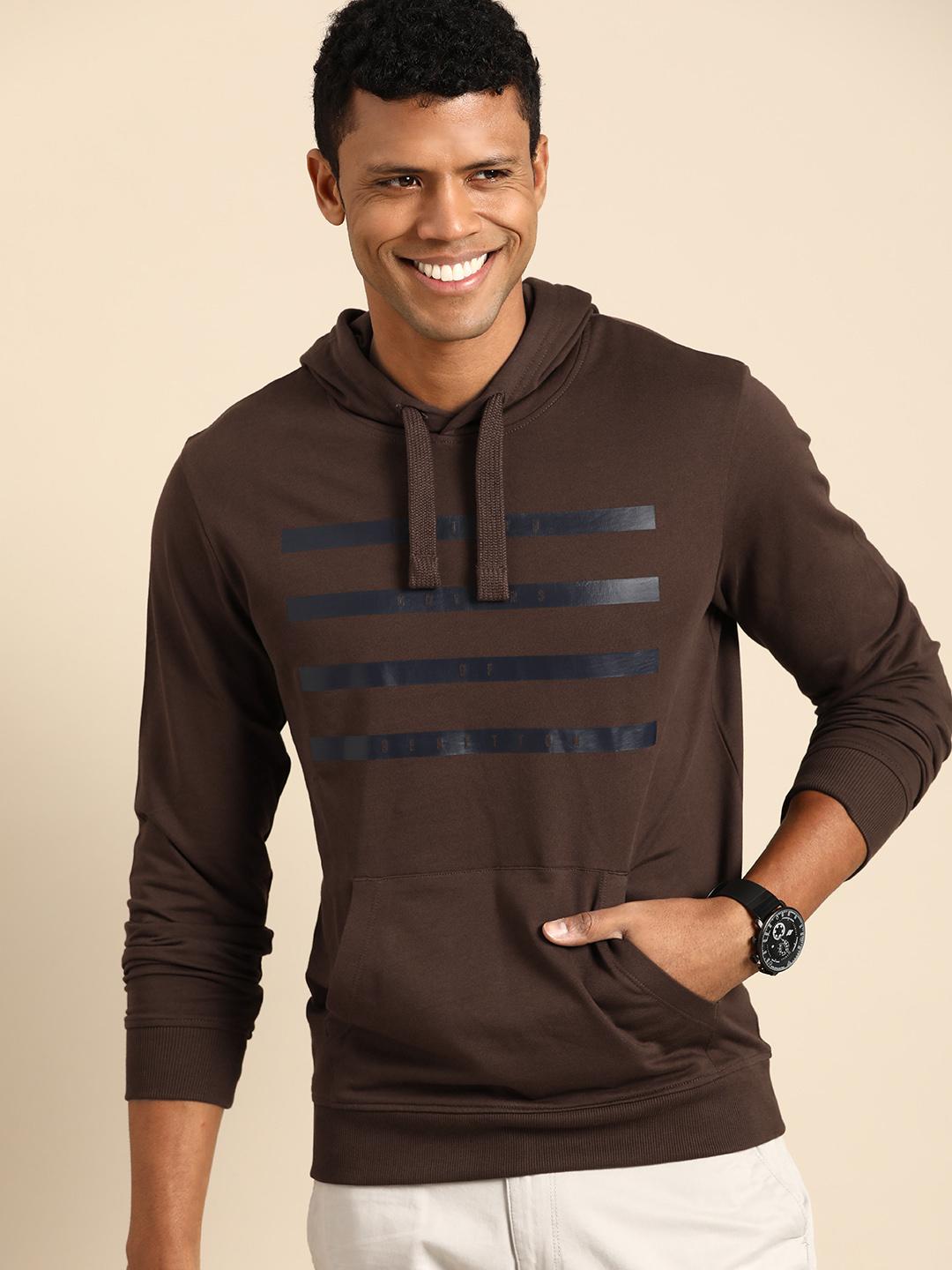 Buy United Colors Of Benetton Brand Detail Printed Pure Cotton Hooded ...