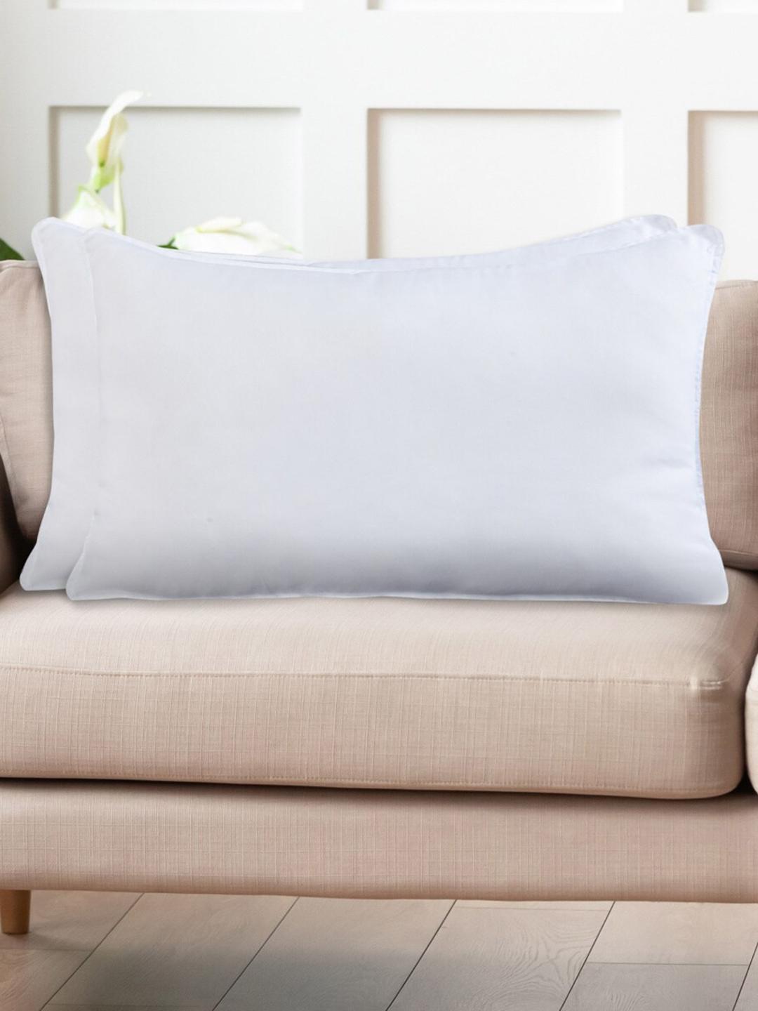 Buy Home Centre White Solid Polyester Adjustable Set Of 2 Medium Fibre ...