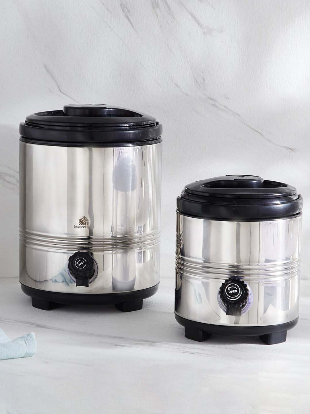 Buy Home Centre Infinity Yukon Silver Toned Stainless Steel Cylindrical ...