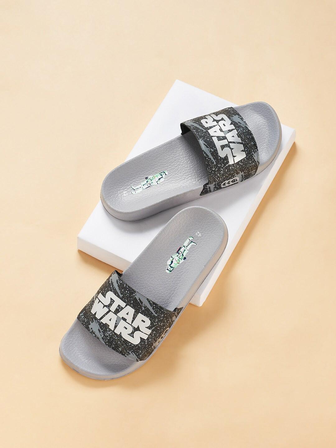 Buy Ajile By Pantaloons Men Star Wars Printed Sliders - Flip Flops for ...