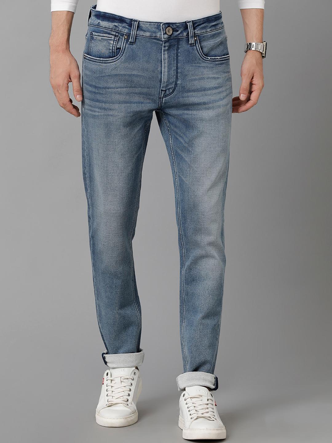 Buy Voi Jeans Men Blue Skinny Fit Heavy Fade Clean Look Stretchable ...